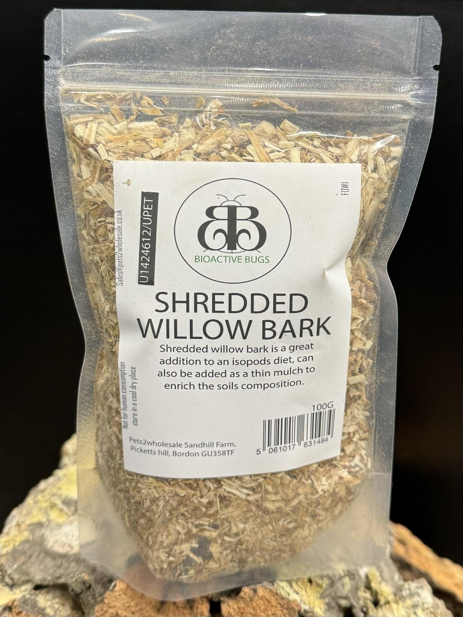 Bioactive Bugs - Shredded Willow Bark 100g — The Reptile Hotel