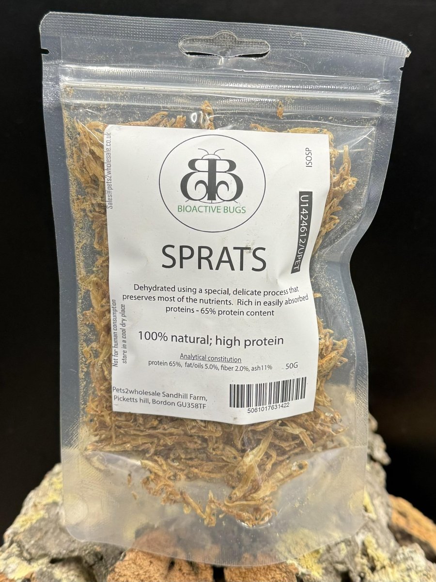 Bioactive Bugs - Sprats 50g — The Reptile Hotel