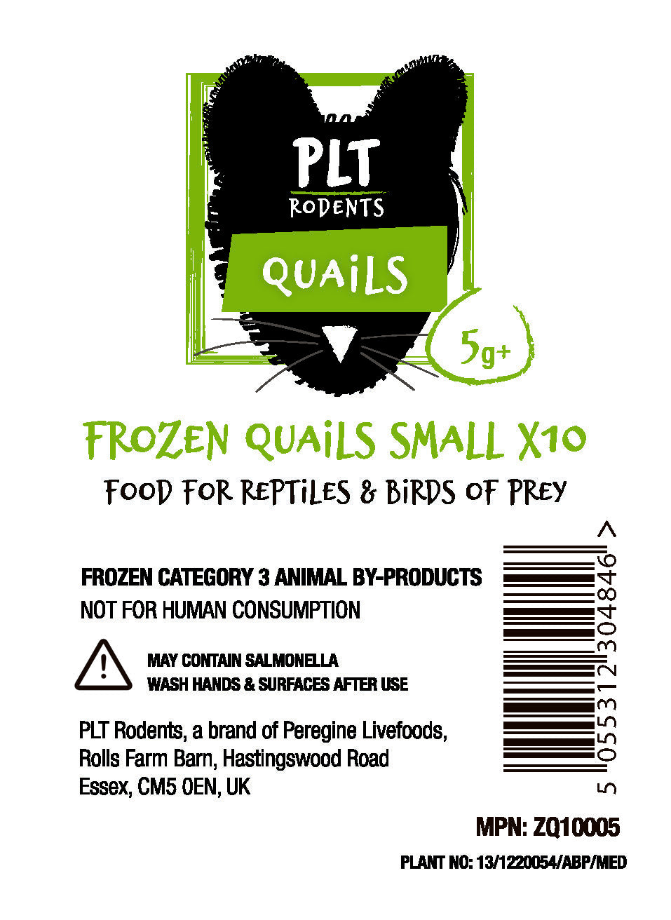 PLT Frozen Quail Small 5g+ 10 Pack — The Reptile Hotel